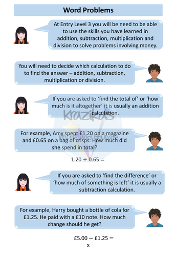 Money Workbook - Functional Skills Maths - Entry Level 3 | Teaching ...