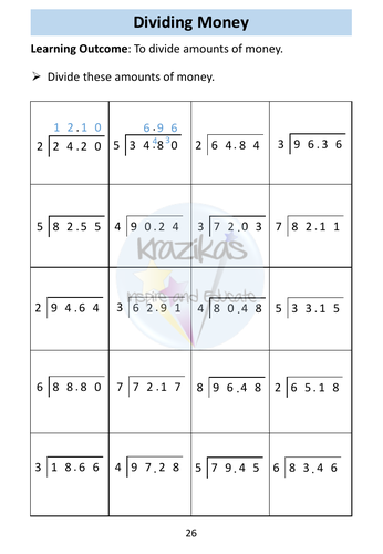 Money Workbook - Functional Skills Maths - Entry Level 3 | Teaching ...