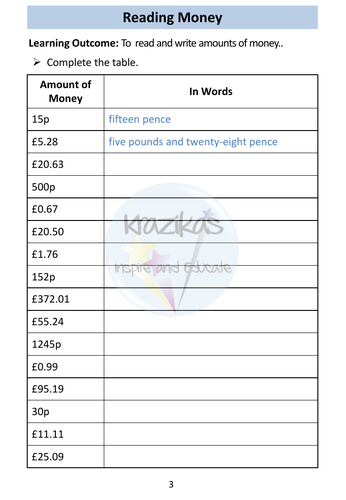 Money Workbook - Functional Skills Maths - Entry Level 3 | Teaching ...