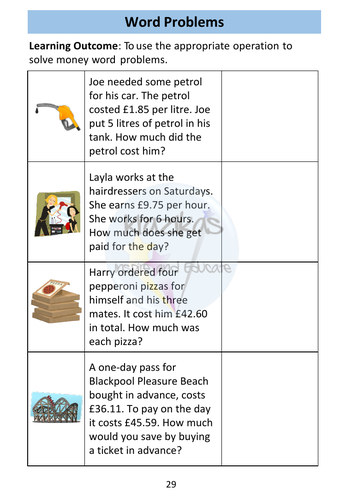 Money Workbook - Functional Skills Maths - Entry Level 3 | Teaching ...