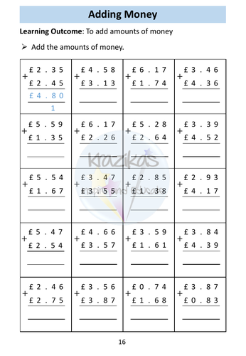Money Workbook - Functional Skills Maths - Entry Level 3 | Teaching ...