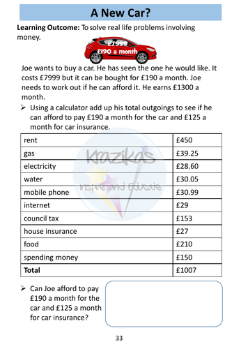 Money Workbook - Functional Skills Maths - Entry Level 3 | Teaching ...