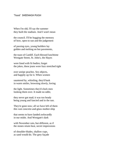 gcse english literature - analysis of "toast" by Sheenagh Pugh - UNSEEN ...