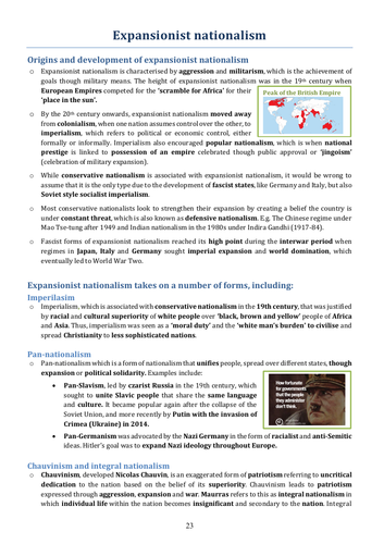 Expansionist Nationalism for A Level Politics | Teaching Resources