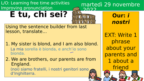 Y10 Italian - Unit 2 - Il Tempo Libero | Teaching Resources