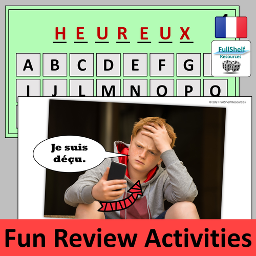 French Emotions and Feelings Les Sentiments | Teaching Resources