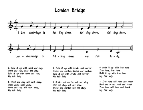 London Bridge - Boomwhacker Play Along Video and Sheet Music | Teaching ...