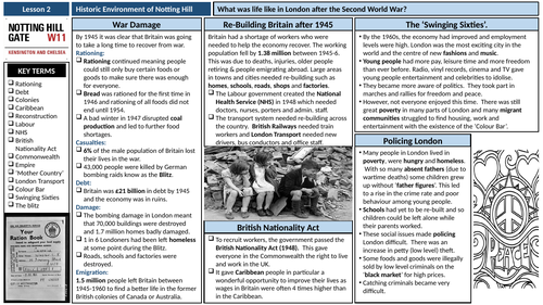 GCSE History Edexcel: Migrants in Britain Notting Hill Historical ...