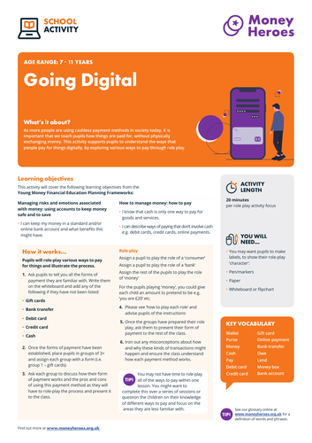 Going Digital (Money Heroes) | Teaching Resources