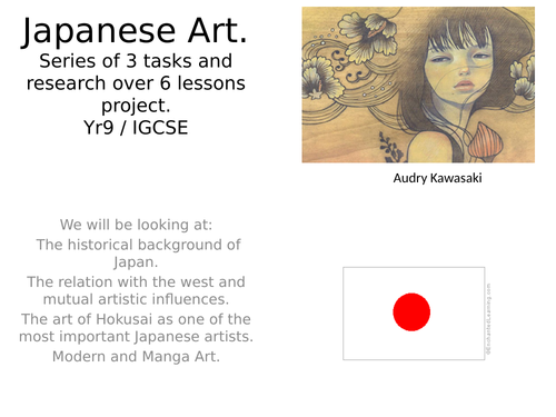 Japanese art project. Yr 9/ GCSE | Teaching Resources