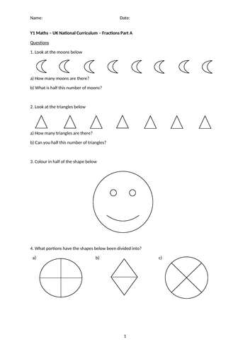 12 Worksheets for Maths Y1 UK Curriculum | Teaching Resources