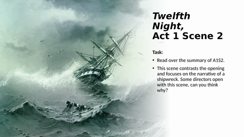 Twelfth Night Act 1 | Teaching Resources