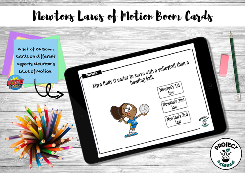 Newton's Laws of Motion Boom Cards™ - Distance Learning | Teaching ...