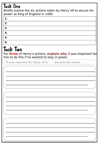 Henry Tudor VII | Teaching Resources