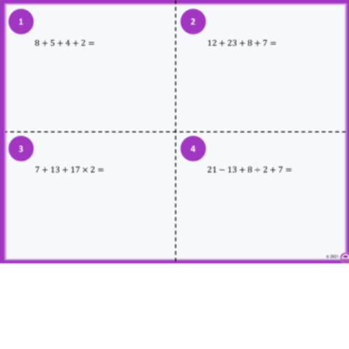 Math Order Of Operations Notes And Activities | Teaching Resources