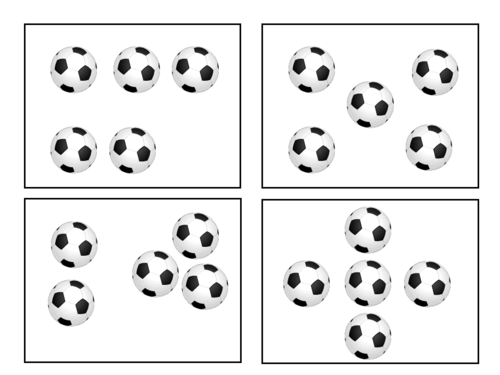 Subitizing 5 Footballs | Teaching Resources