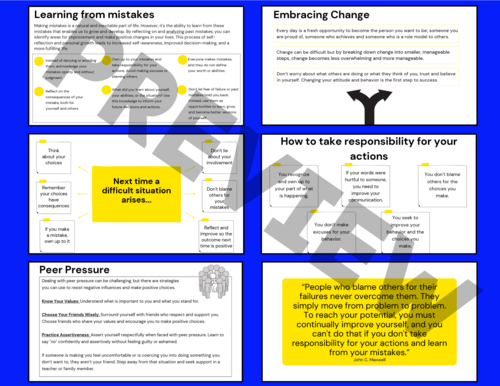 Taking Responsibility Assembly KS3/KS4 + Form Time Activities ...