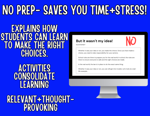 Taking Responsibility Assembly KS3/KS4 + Form Time Activities ...