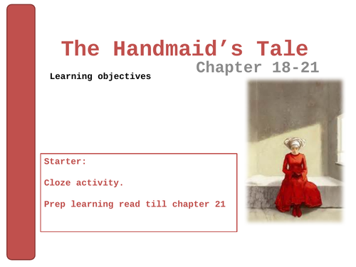 The Handmaid's Tale- Scheme of work | Teaching Resources