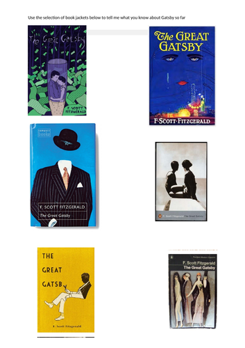 The Great Gatsby Scheme of Work | Teaching Resources