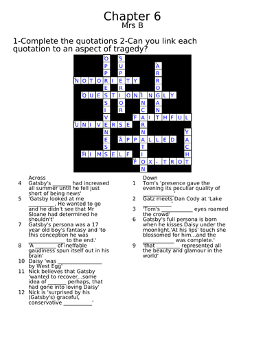 The Great Gatsby Scheme of Work | Teaching Resources