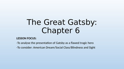 The Great Gatsby Scheme of Work | Teaching Resources