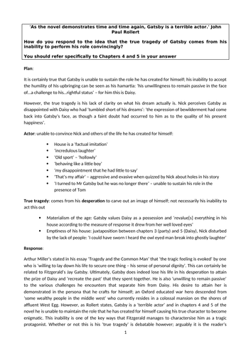 The Great Gatsby Scheme of Work | Teaching Resources
