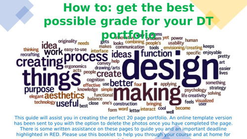 Eduqas DT NEA Portfolio template | Teaching Resources