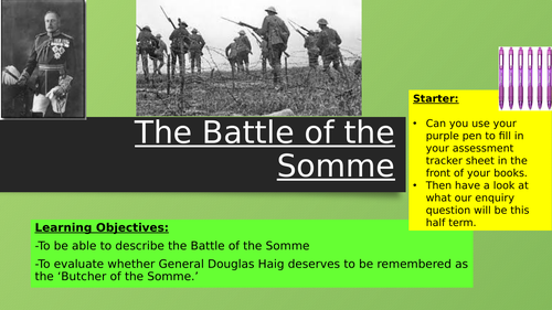 The Battle of the Somme | Teaching Resources