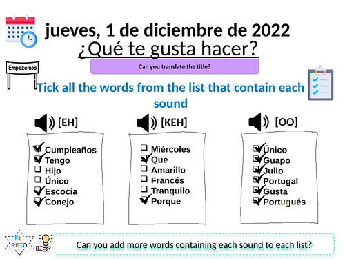 Que te gusta hacer, viva 1 | Teaching Resources