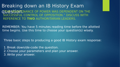 IB History - How to break down an IB History exam question | Teaching ...