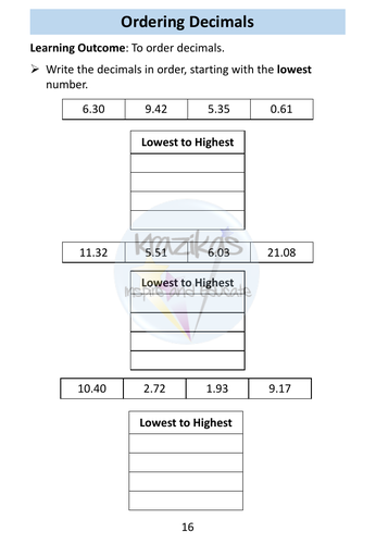 Decimals PowerPoint Lesson and Workbook - Functional Skills Maths ...