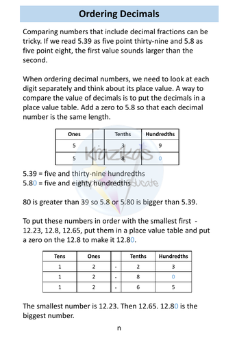 Decimals PowerPoint Lesson and Workbook - Functional Skills Maths ...