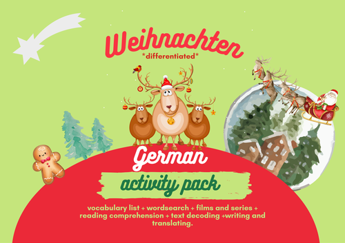 German Christmas activities pack | Teaching Resources