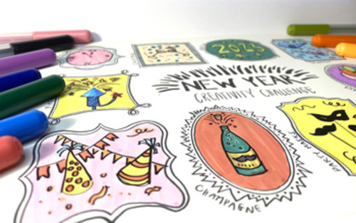 New Year Creativity Challenge - Finish the picture! | Teaching Resources