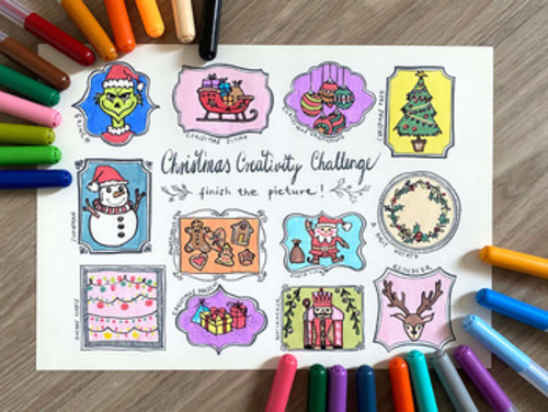 Christmas Creativity Challenge - Finish the picture! | Teaching Resources