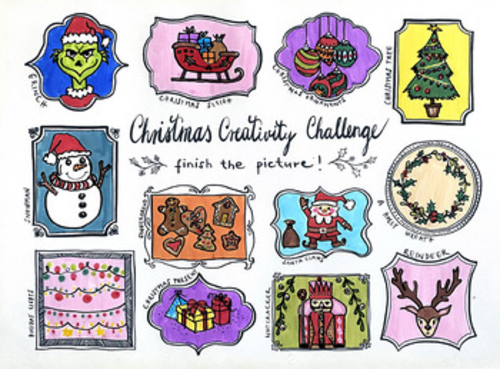 Christmas Creativity Challenge - Finish the picture! | Teaching Resources