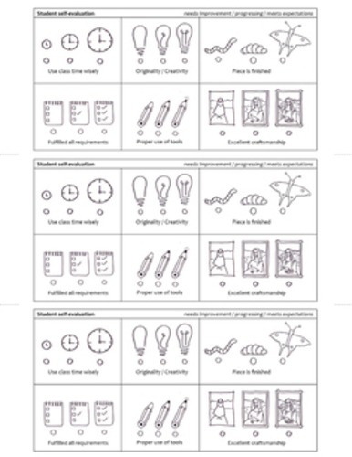 Visual Self-Assessment Rubrics for Art Class | Teaching Resources Visual Self-Assessment Rubrics for Art Class | Teaching Resources
