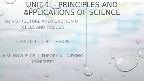 Cell Theory - BTEC Applied Science / Forensic and Criminal ... Cell Theory - BTEC Applied Science / Forensic and Criminal ...