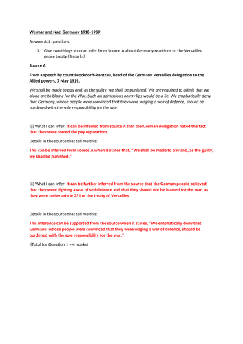 EDEXCEL Weimar and Nazi Germany ULTIMATE Revision Bundle | Teaching ...