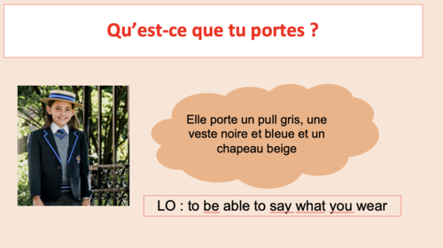 Qu'est-ce que tu portes ? (Dynamo 1) | Teaching Resources