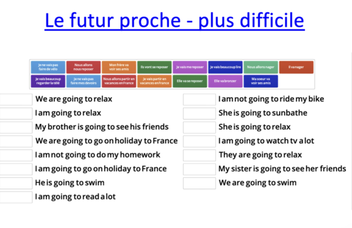Near future / Le futur proche | Teaching Resources
