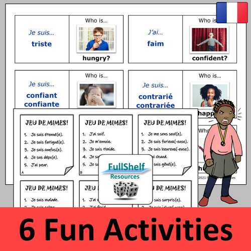 French Emotions and Feelings Games | Teaching Resources