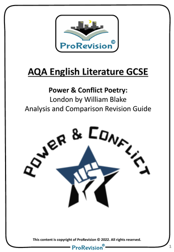 London By William Blake: Grade 9 Revision Guide | Teaching Resources