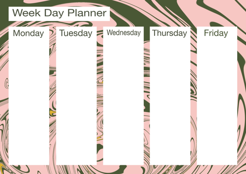 Week day planner | Teaching Resources
