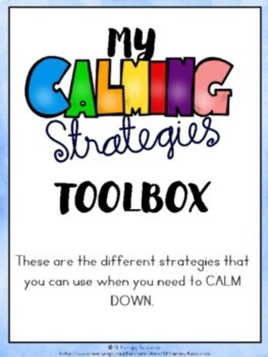 My Calming Strategies Toolbox Social Narrative - Emotion Regulation ...
