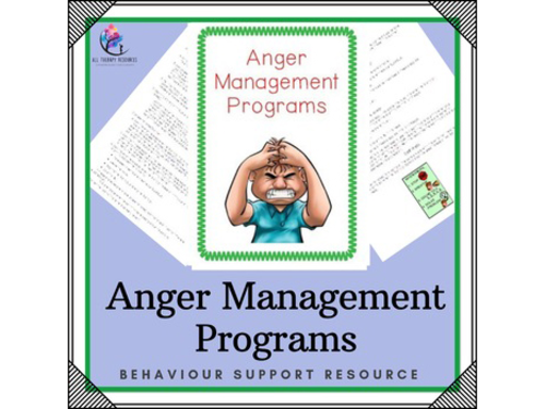 Anger Management Programs - 6 pages - Variety of Programs | Teaching ...