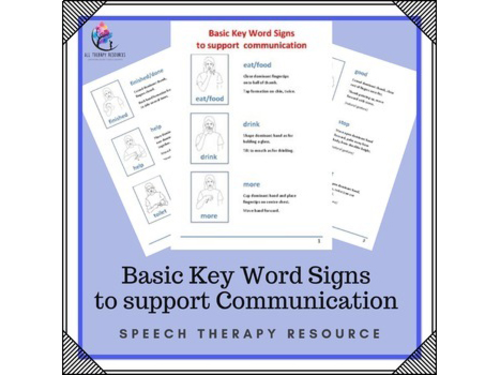 Basic Key Word Signs to Support Communication | Teaching Resources