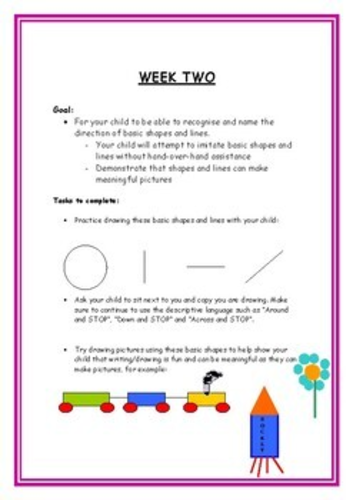 My Pre-Writing Program - Fine Motor Activities - Homework, Kindegarten ...