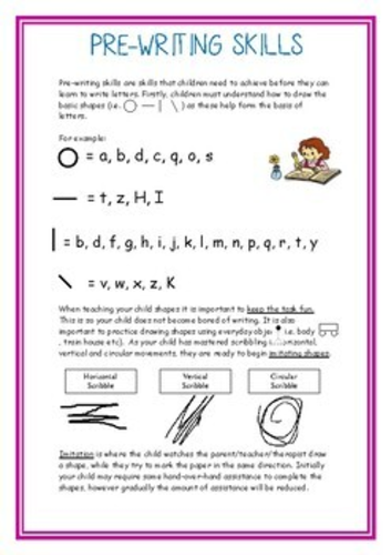 My Pre-Writing Program - Fine Motor Activities - Homework, Kindegarten ...